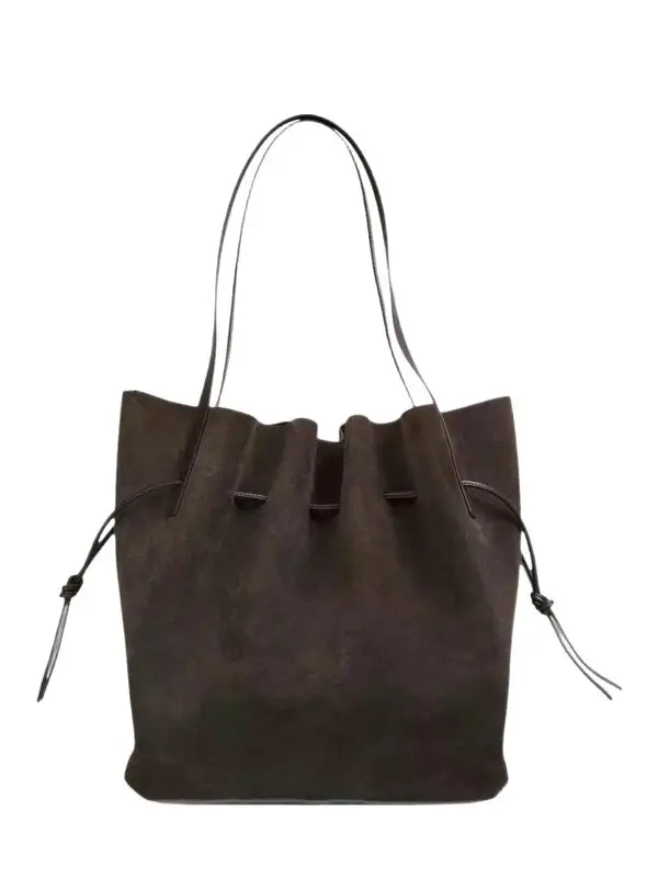 Yuzefi Scallop Suede Tote Bag - Brown
