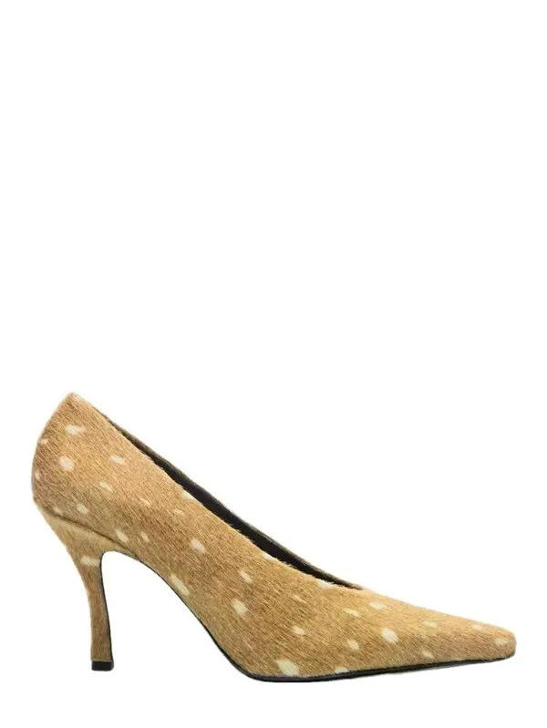 Loulou De Saison Masha Pony-effect Leather Pumps - Brown