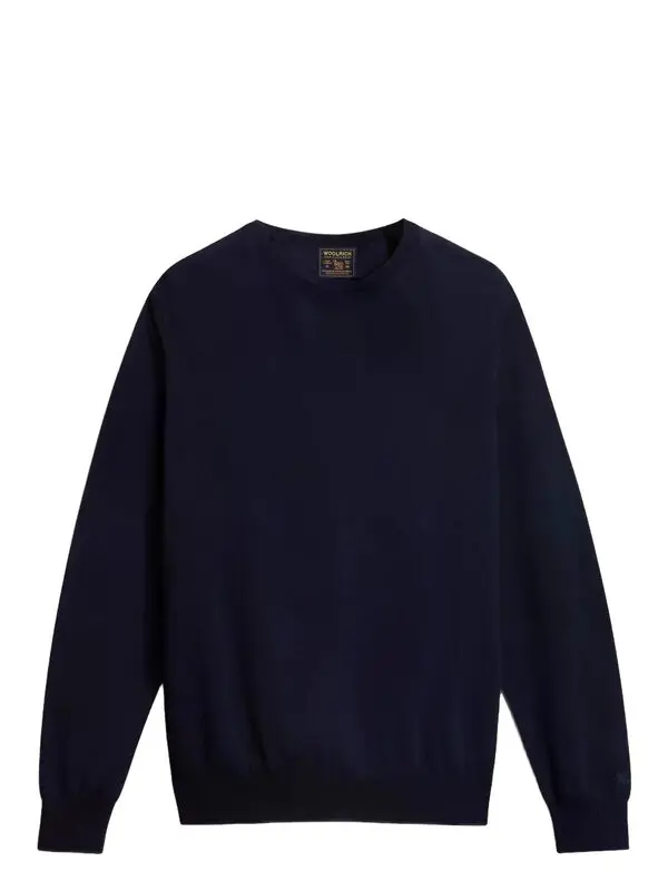Woolrich Crew Neck Wool Jumper - Blue