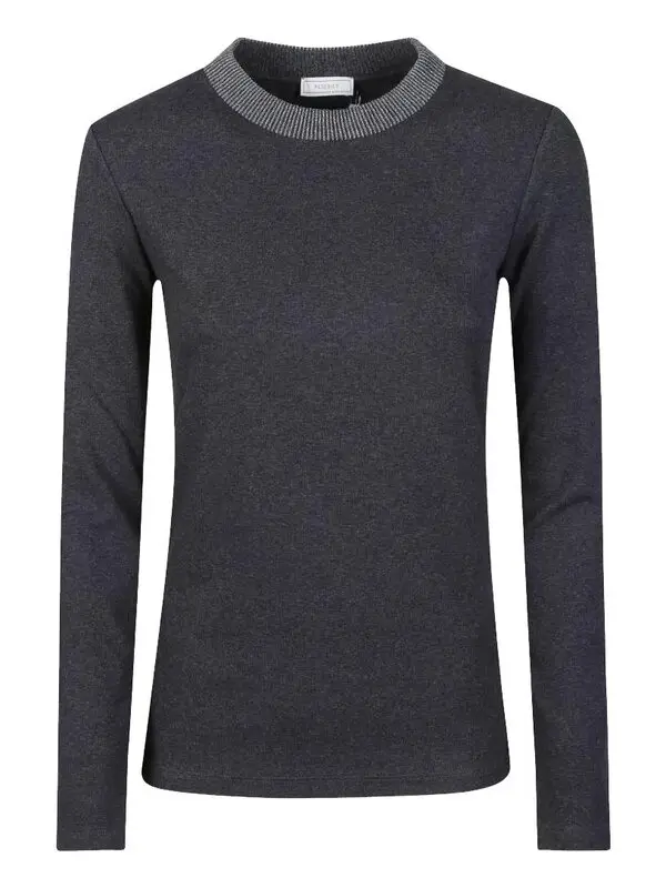 Peserico Crew-neck Long-sleeve T-shirt - Grey