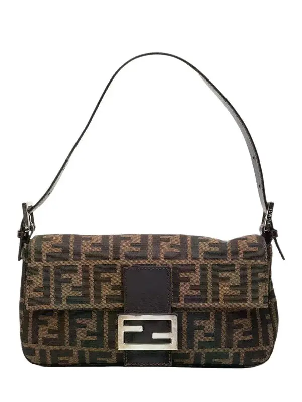 Fendi 20th Century Zucca Canvas Baguette Shoulder Bag - Brown