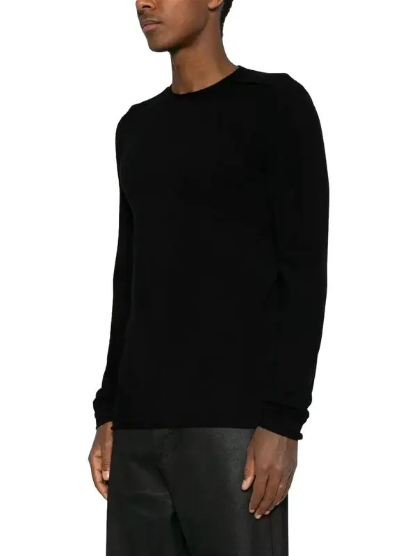 THOM KROM Exposed Seam Fine Knit Jumper - Black
