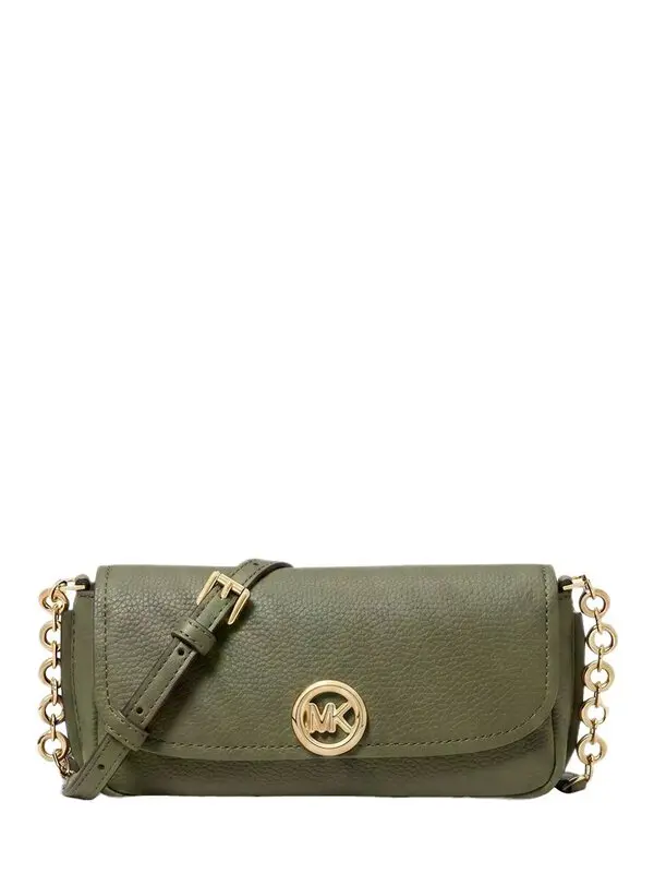 Michael Kors Nolita Chain-link Leather Crossbody Bag - Green