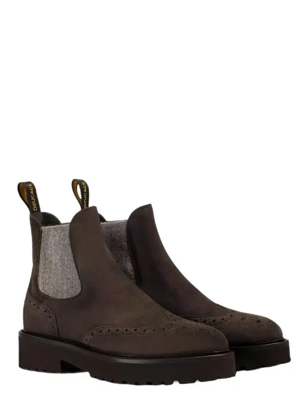 DOUCAL'S Beatle Suede Chelsea Boots - Brown