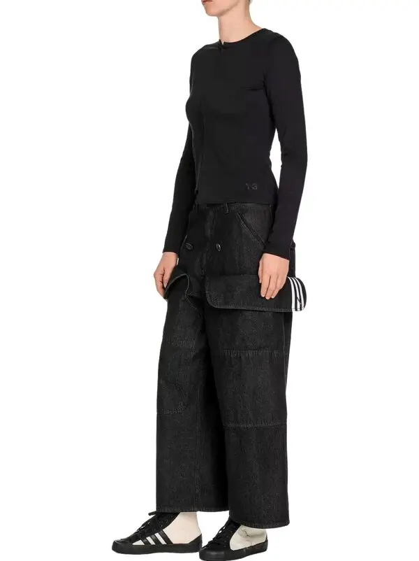 Y3 Fitted Long-sleeve T-shirt - Black