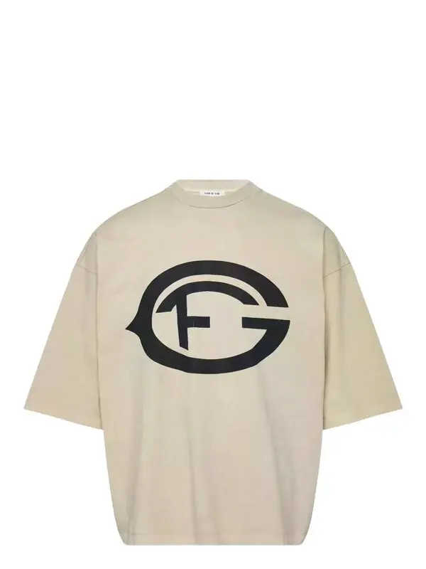 Fear Of God Logo-print Cotton T-shirt - Neutrals