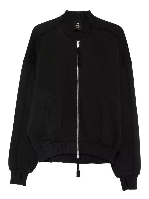 THOM KROM Zip-up Panelled Jacket - Black