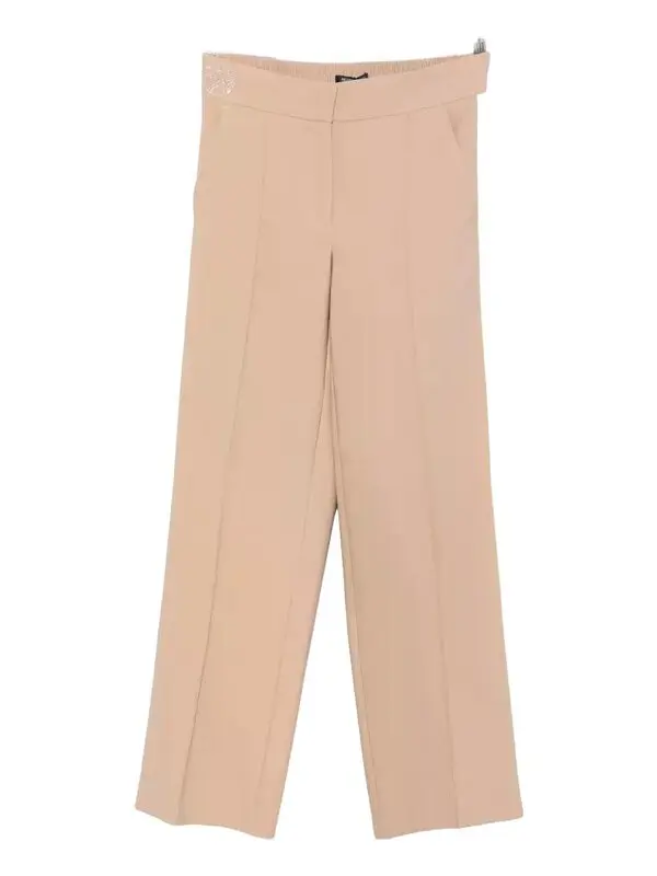 BETTY BARCLAY Side-stripe Crystal-embellished Trousers - Neutrals