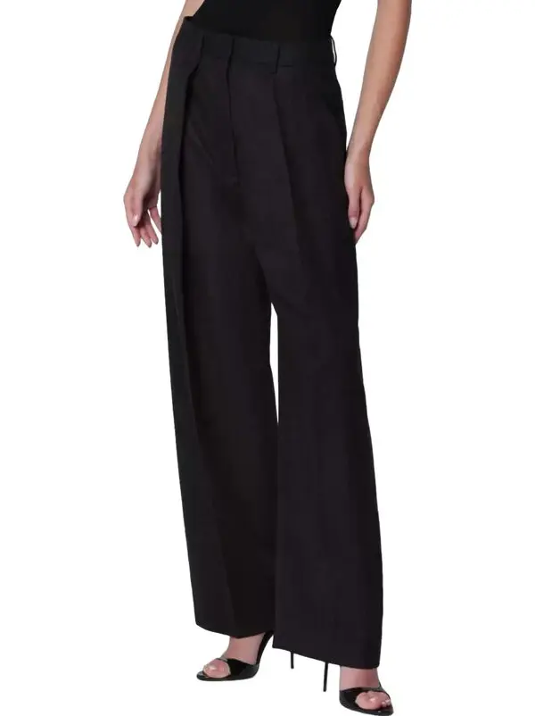 Victoria Beckham Cecilia Wool Trousers - Black