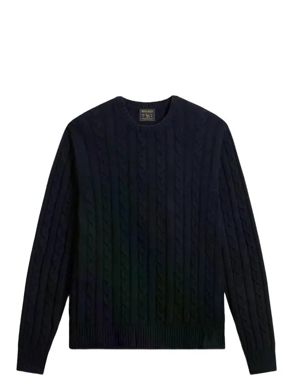 Woolrich Cable-knit Crew Neck Sweater - Blue