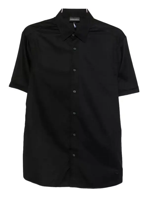 Emporio Armani Short-sleeves Button-up Shirt - Black