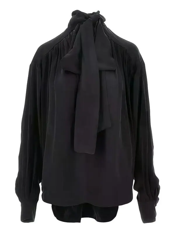 Andamane Mathilda Blouse With Pussy Bow - Black