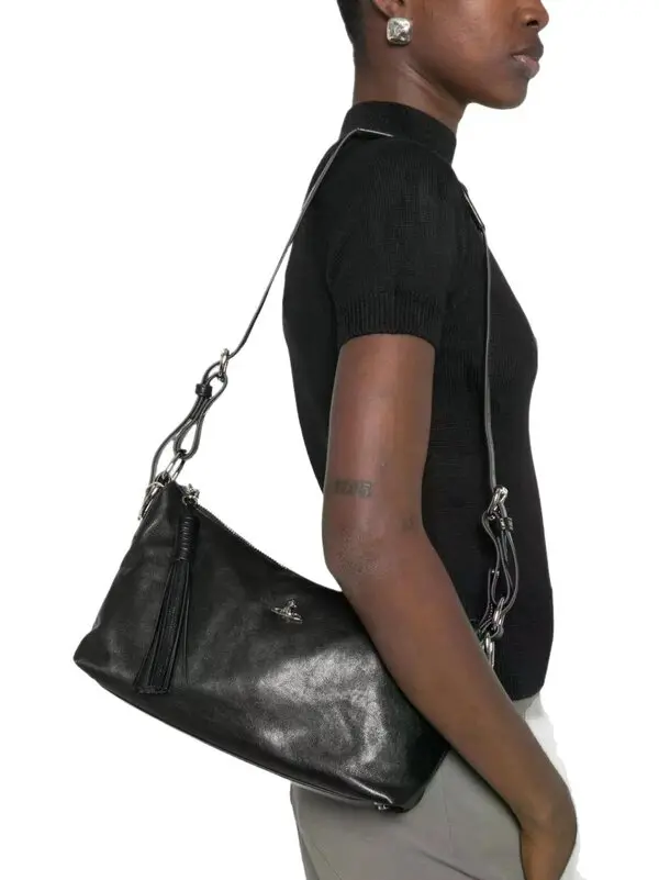 VIVIENNE WESTWOOD Emma Orb-plaque Shoulder Bag - Black