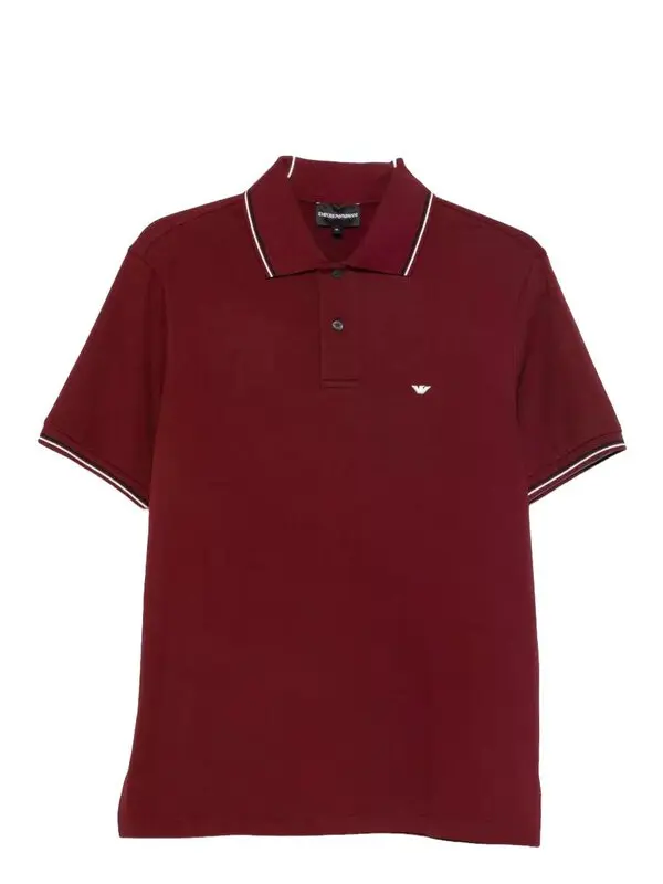 Emporio Armani Logo-patch Polo Shirt - Red