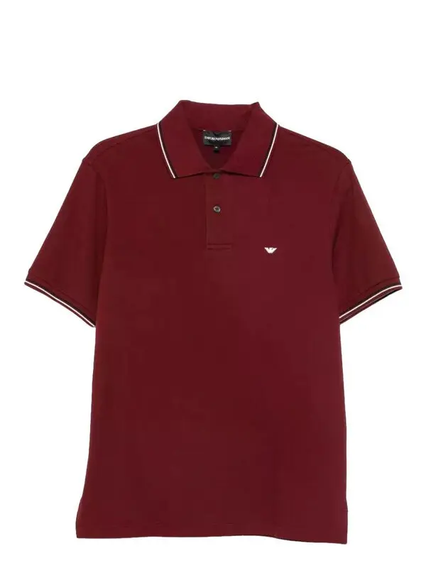 Emporio Armani Logo-patch Polo Shirt - Red