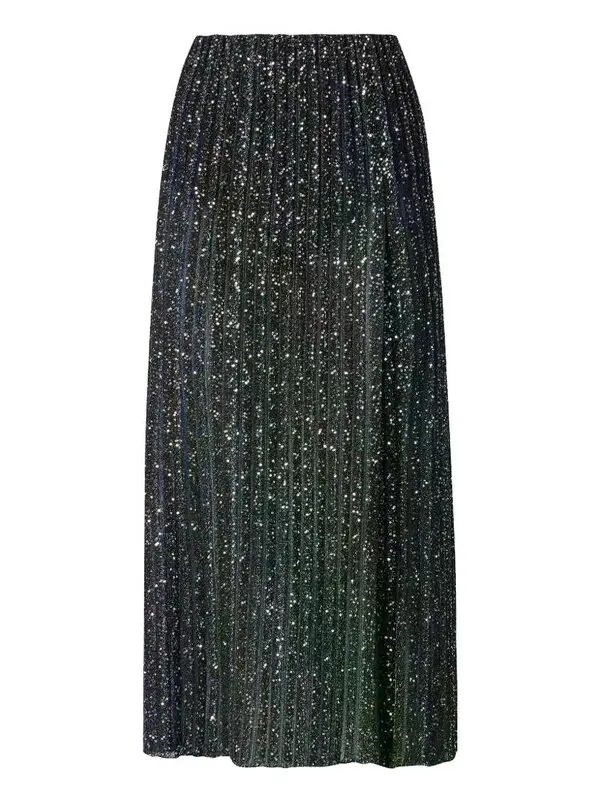 Missoni Sequin-embellished Side-slit Midi Skirt - Black