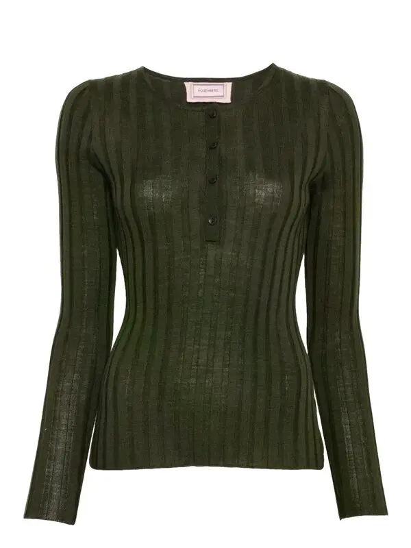 HUGENBERG Round-neck Sweater - Green