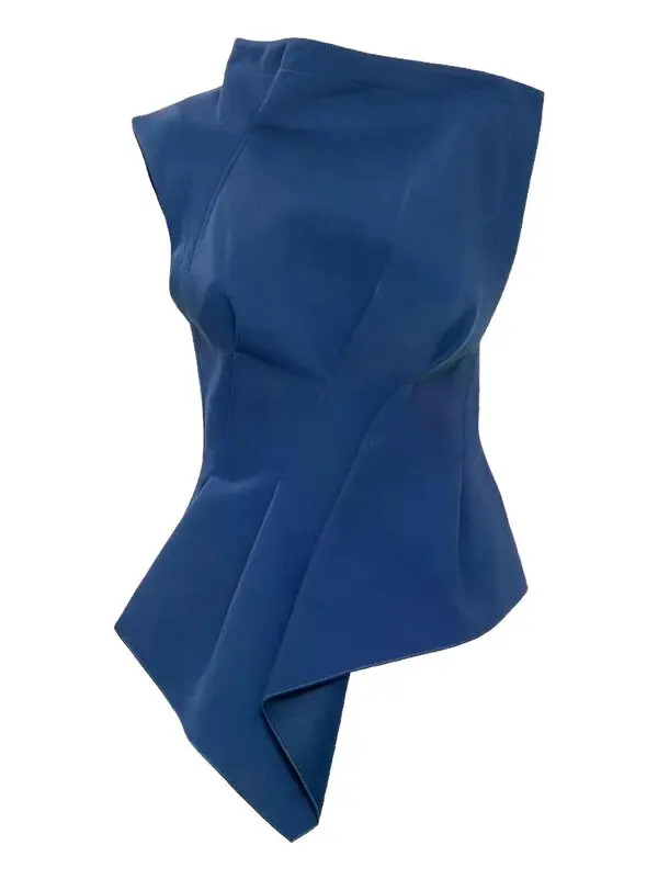 Acler Burbank Asymmetric Neck Top - Blue