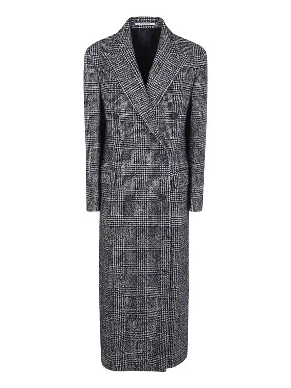 Tagliatore Caitlyn Check Double-breasted Coat - Black