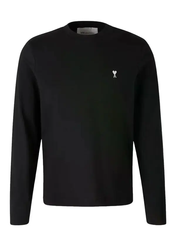 AMI Paris De Coeur Long-sleeve T-shirt - Black