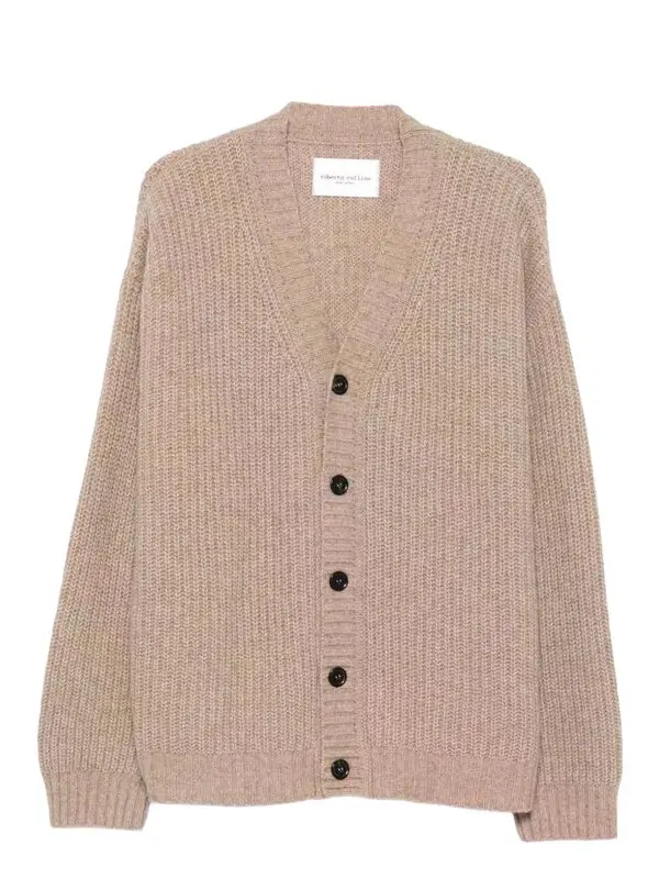 ROBERTO COLLINA V-neck Cardigan - Brown