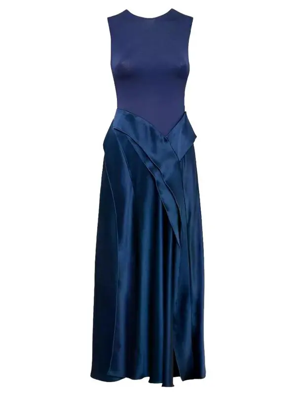 Acler Medici Draped Maxi Dress - Blue