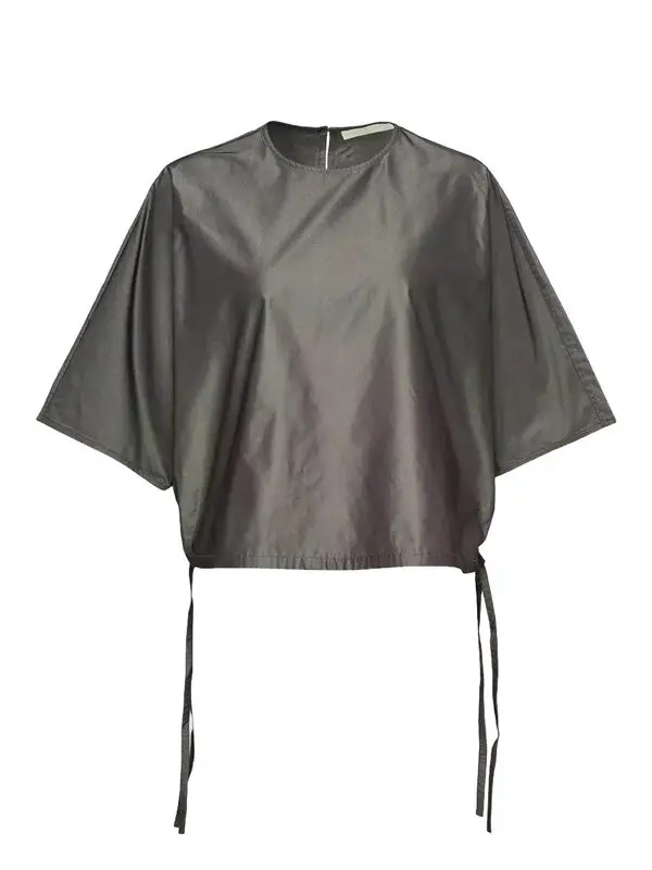 CLUB21 Batwing Sleeve Taffeta Blouse - Grey