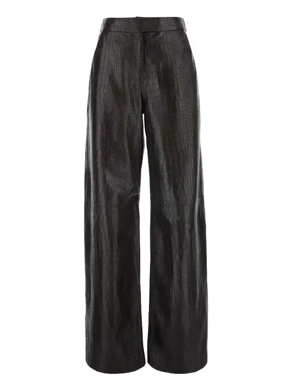 Federica Tosi Leather Trousers - Brown