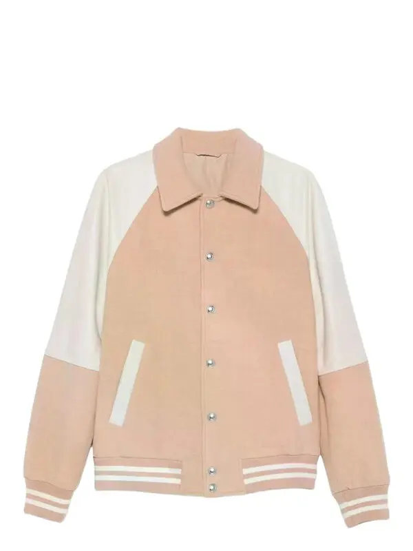 Eleventy Panelled Wool Bomber Jacket - Brown