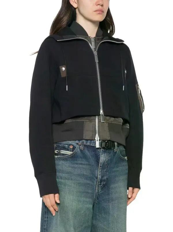 Sacai Panelled Layered-effect Jacket - Blue