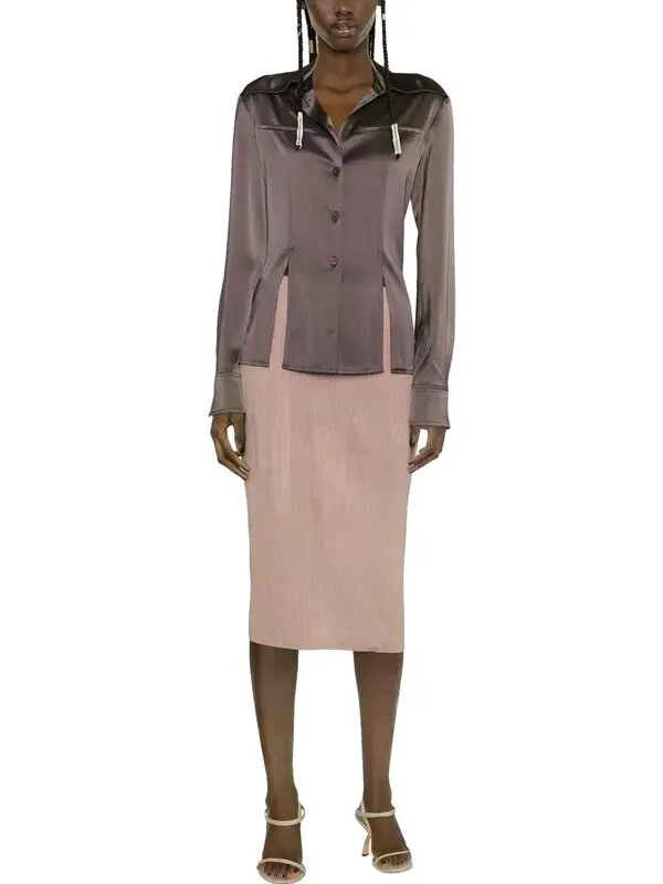 Stella McCartney Rib-knit Midi Skirt - Neutrals