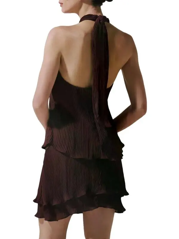 BAOBAB Lira Pleated Layered Mini Skirt - Brown