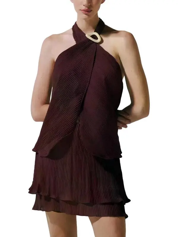 BAOBAB Lira Pleated Asymmetrical Top - Red