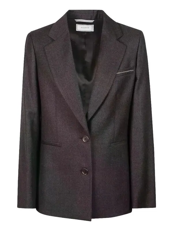 Peserico Bead-embellished Single-breasted Blazer - Brown