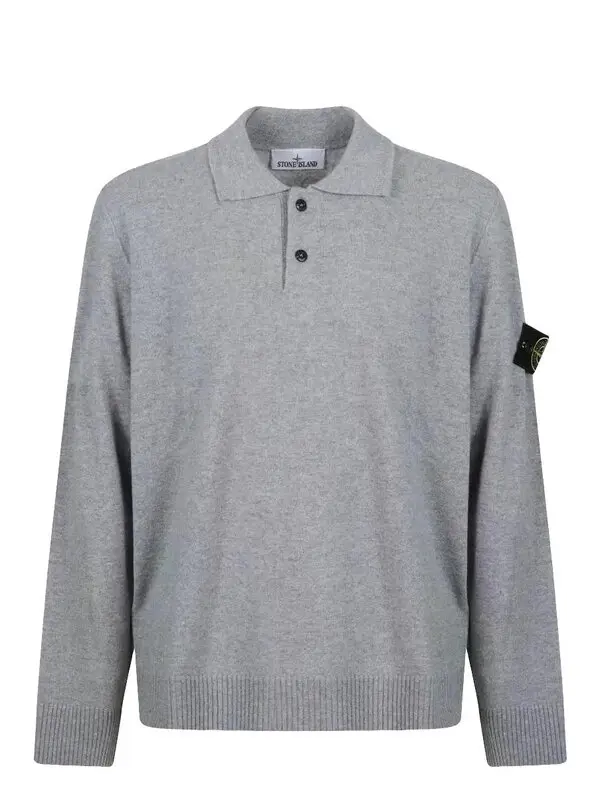Stone Island Logo-patch Polo Shirt - Grey