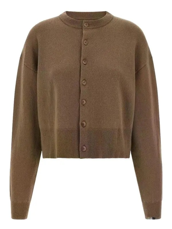 Extreme Cashmere Cropped Boxy-silhouette Cardigan - Brown