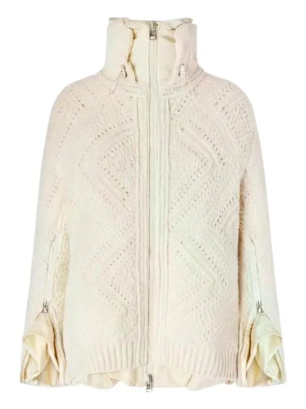 Ermanno Scervino Cable-knit Layered Jacket - Neutrals