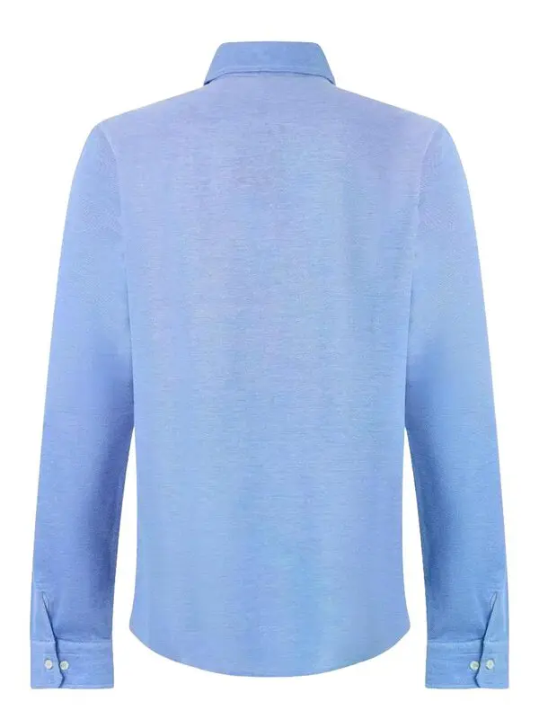 Paul & Shark Logo-embroidered Button-up Shirt - Blue