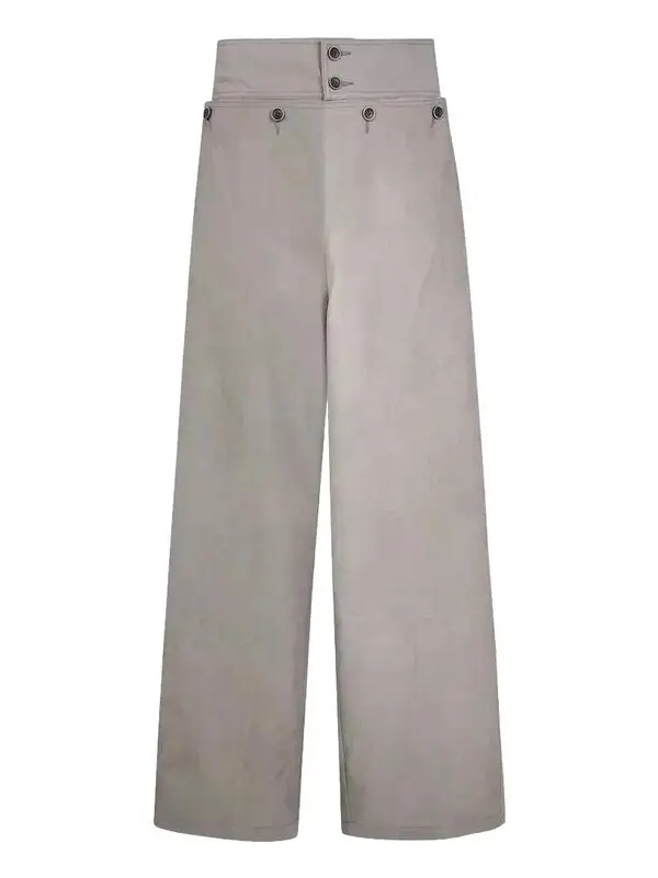 UMA WANG Textured Wide-leg Trousers - Grey