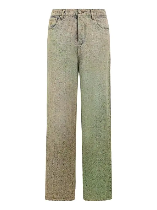 Amiri Quad-jacquard Baggy Jeans - Neutrals