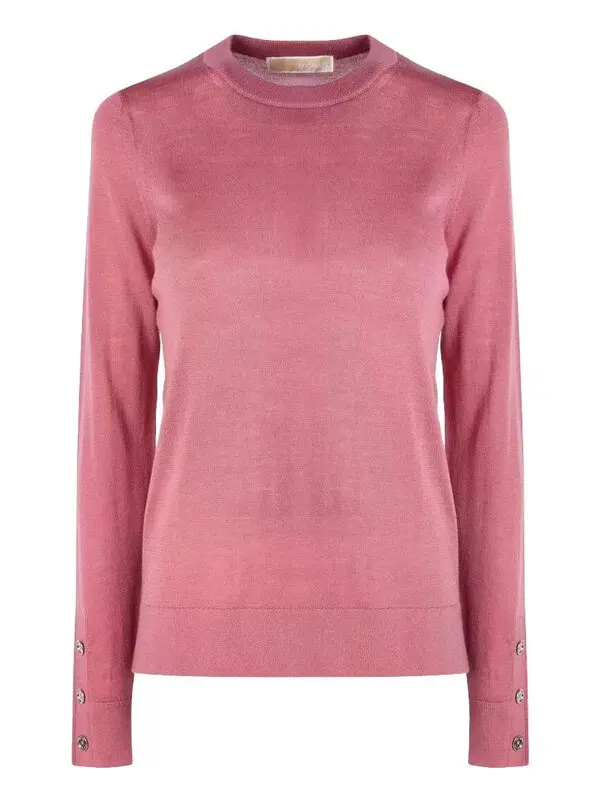 Michael Kors Button Detail Sweater - Pink