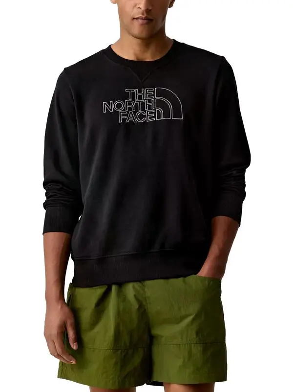 The North Face Drew Peak Light Logo-embroidered Crew-neck Sweatshirt - Black
