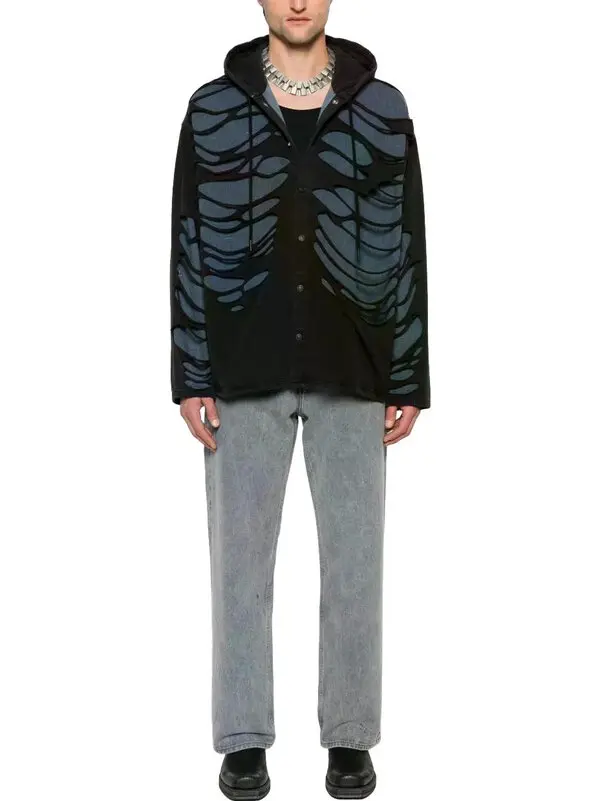 DIESEL® D-dewny-hood-s Distressed Shirt - Blue