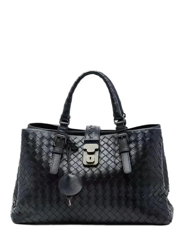 Bottega Veneta 2012-2026 Small Nappa Intrecciato Roma Satchel - Black