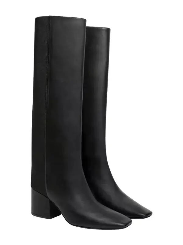 COURREGES Logo-detail Bi-material Boots - Black