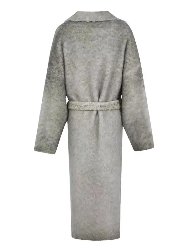 Avant Toi Belted Alpaca Coat - Grey