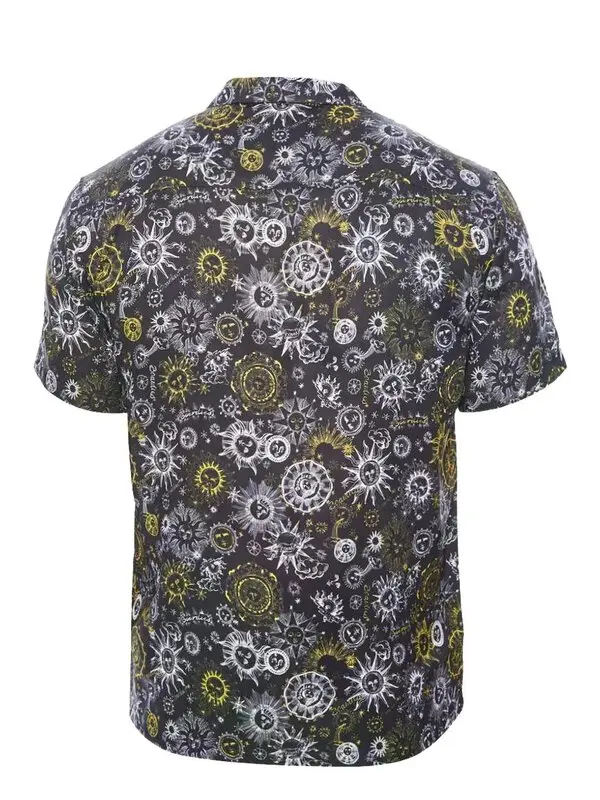 BOARDIES Sun-print Camp-collar Shirt - Black