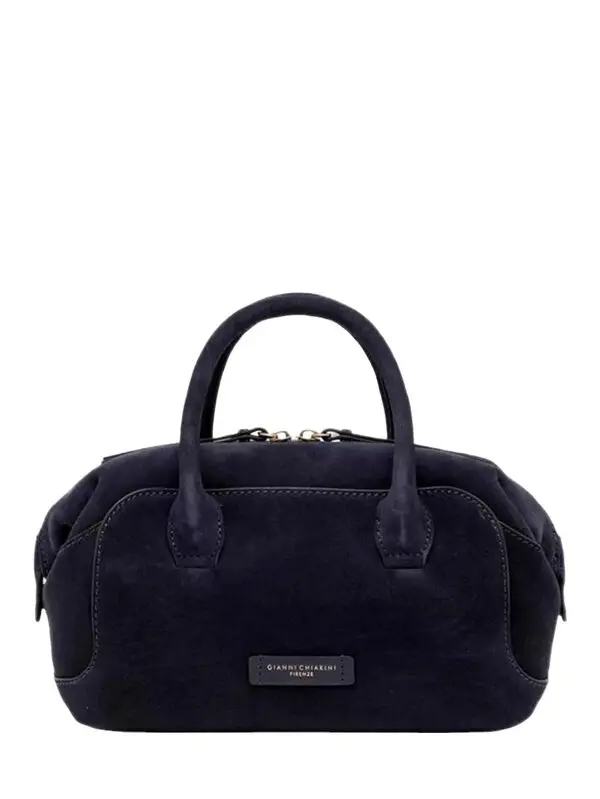 GIANNI CHIARINI Gemma Suede-finish Logo-plaque Tote Bag - Blue