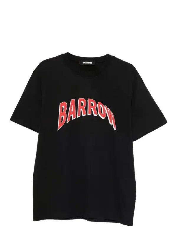 BARROW Logo-print Short-sleeves T-shirt - Black