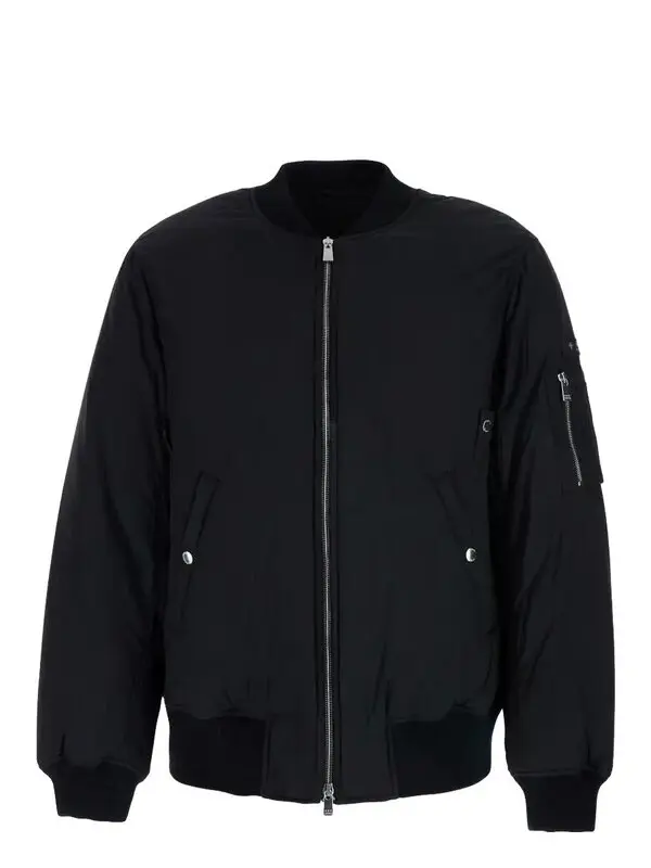 TATRAS Logo-patch Zip-up Bomber Jacket - Black